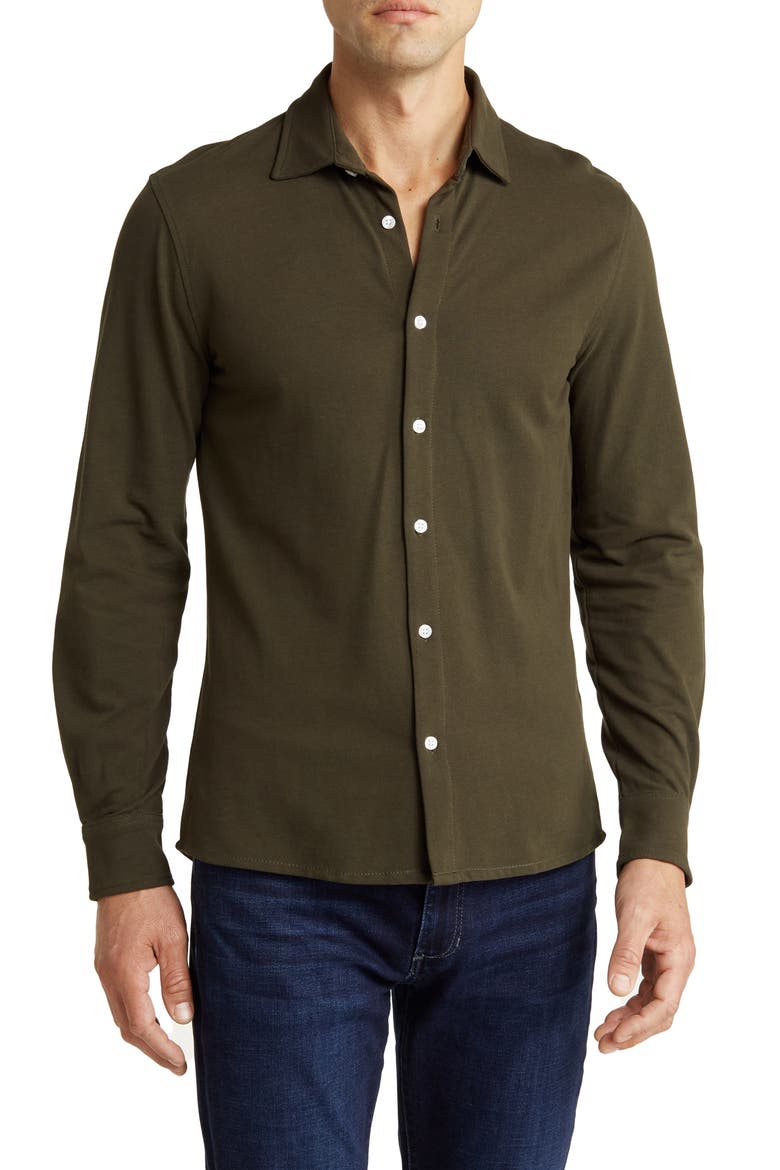 Slate & Stone Cotton Piqué Button-Up Shirt (Men) | Nordstromrack