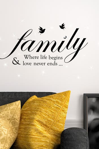WALPLUS Family Quote with Swarovski Crystals Decal | Nordstromrack