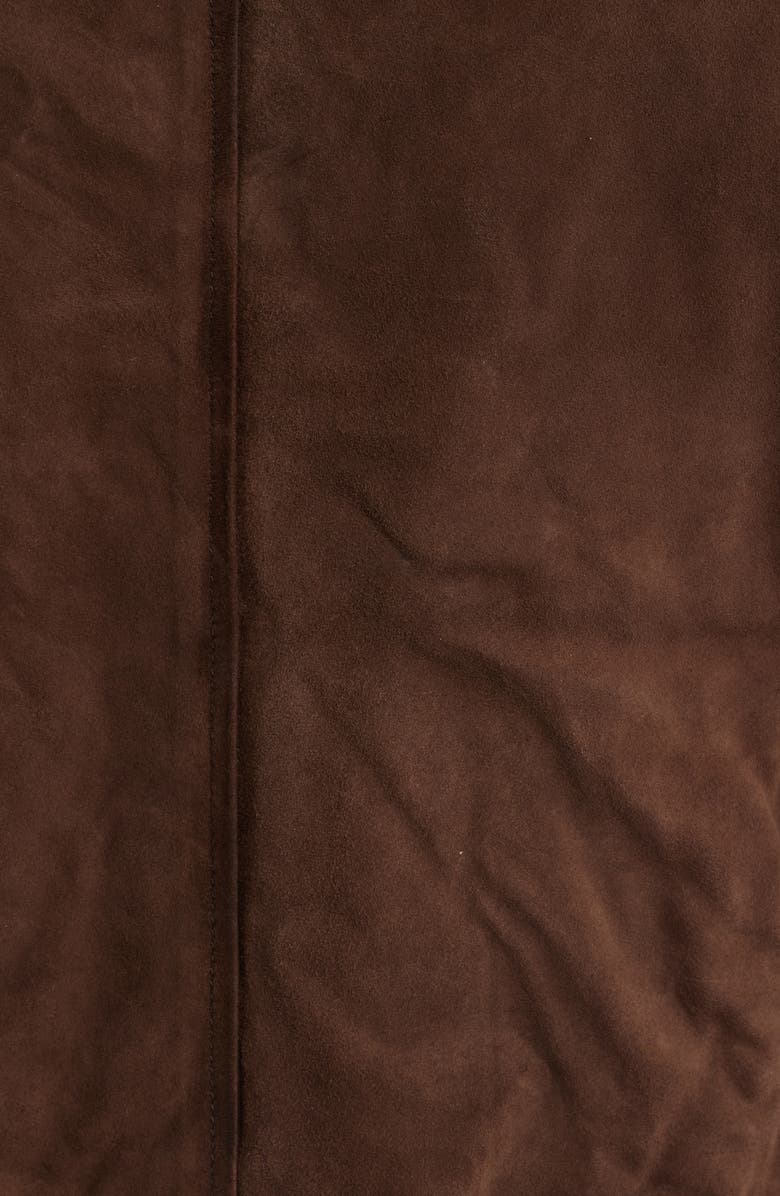Frye Suede Flight Jacket with Genuine Shearling Collar | Nordstromrack