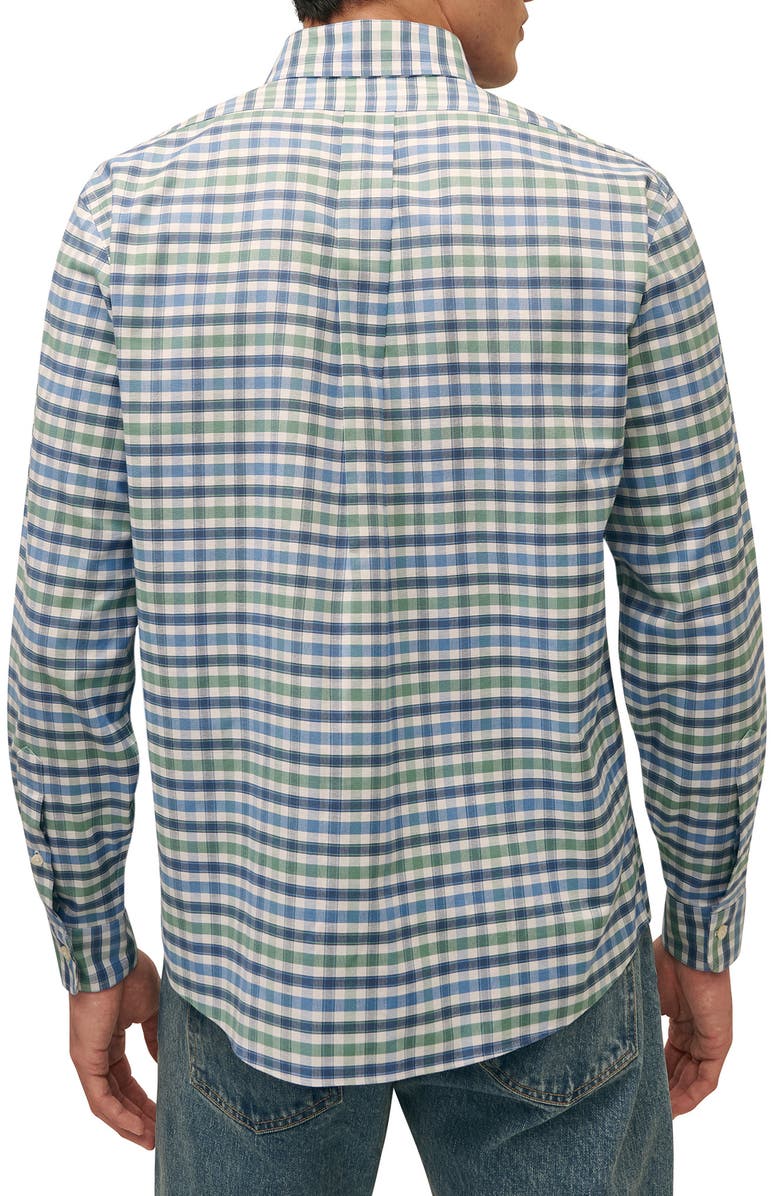 Brooks Brothers Regular Fit Check Stretch Cotton Button-Down Oxford ...