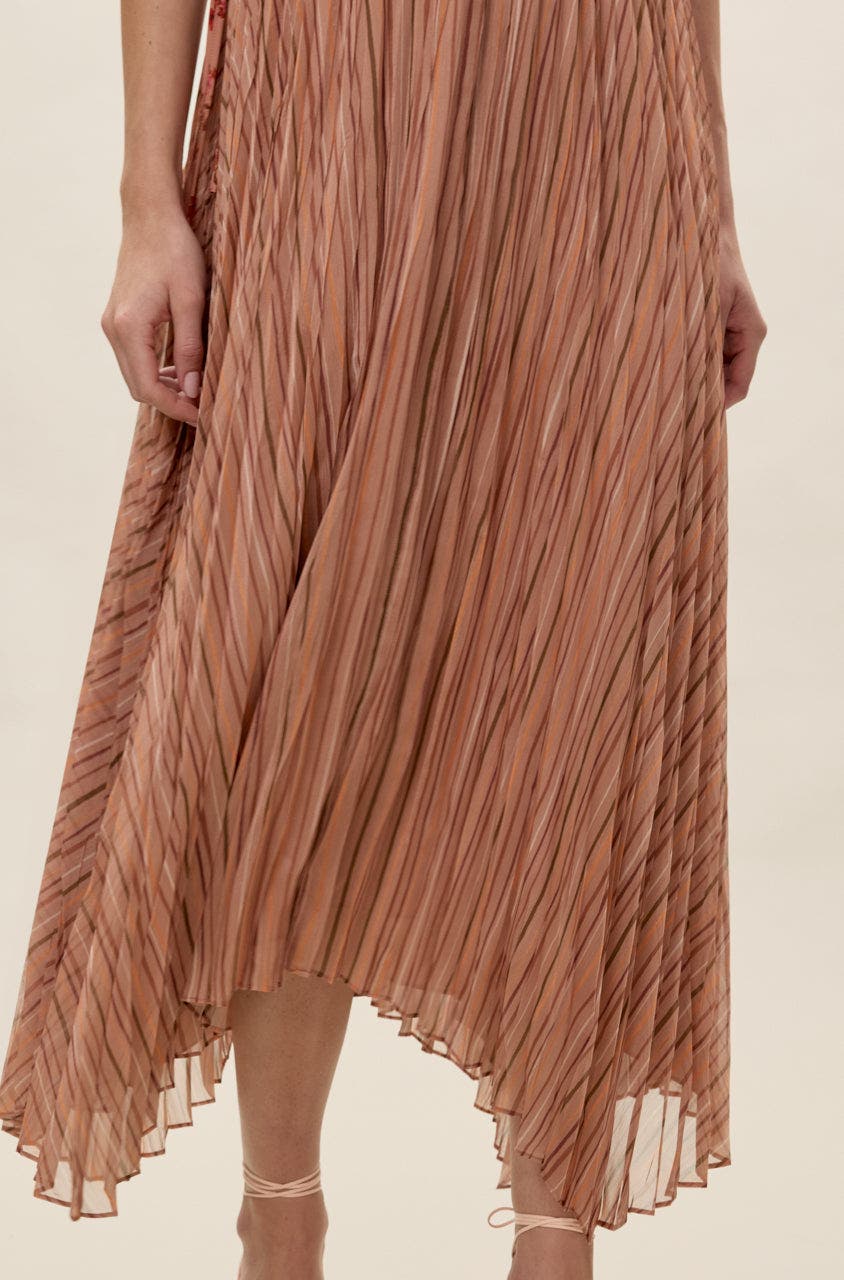 Rebecca Taylor Celeste Stripe Pleated Dress | Nordstrom