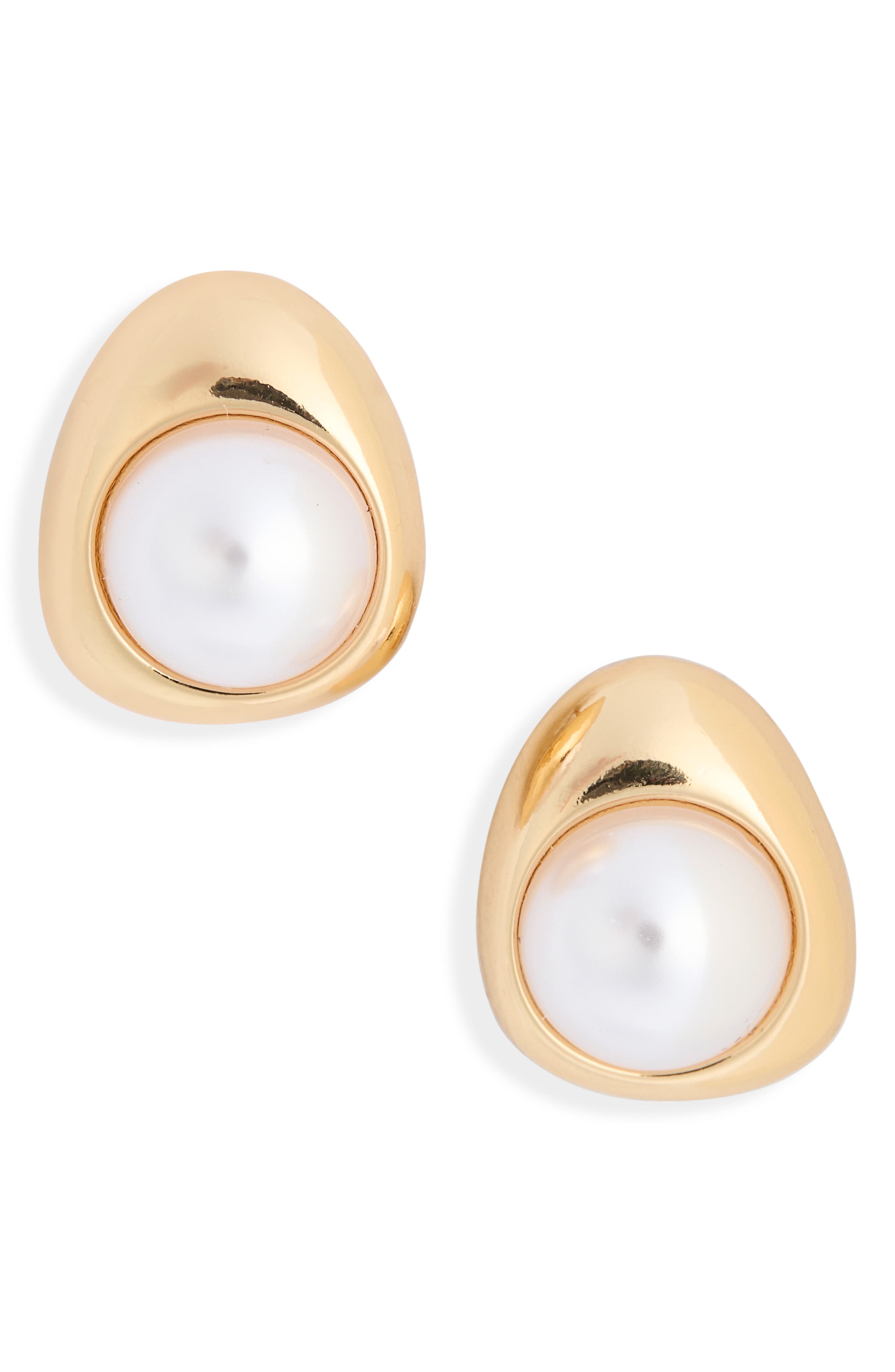 NORDSTROM RACK Faux Pearl Button Stud Earrings | Nordstromrack