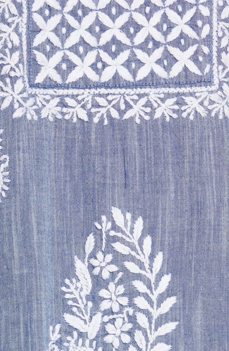 Roller Rabbit Faith Embroidered Chambray Cover-Up Dress | Nordstrom
