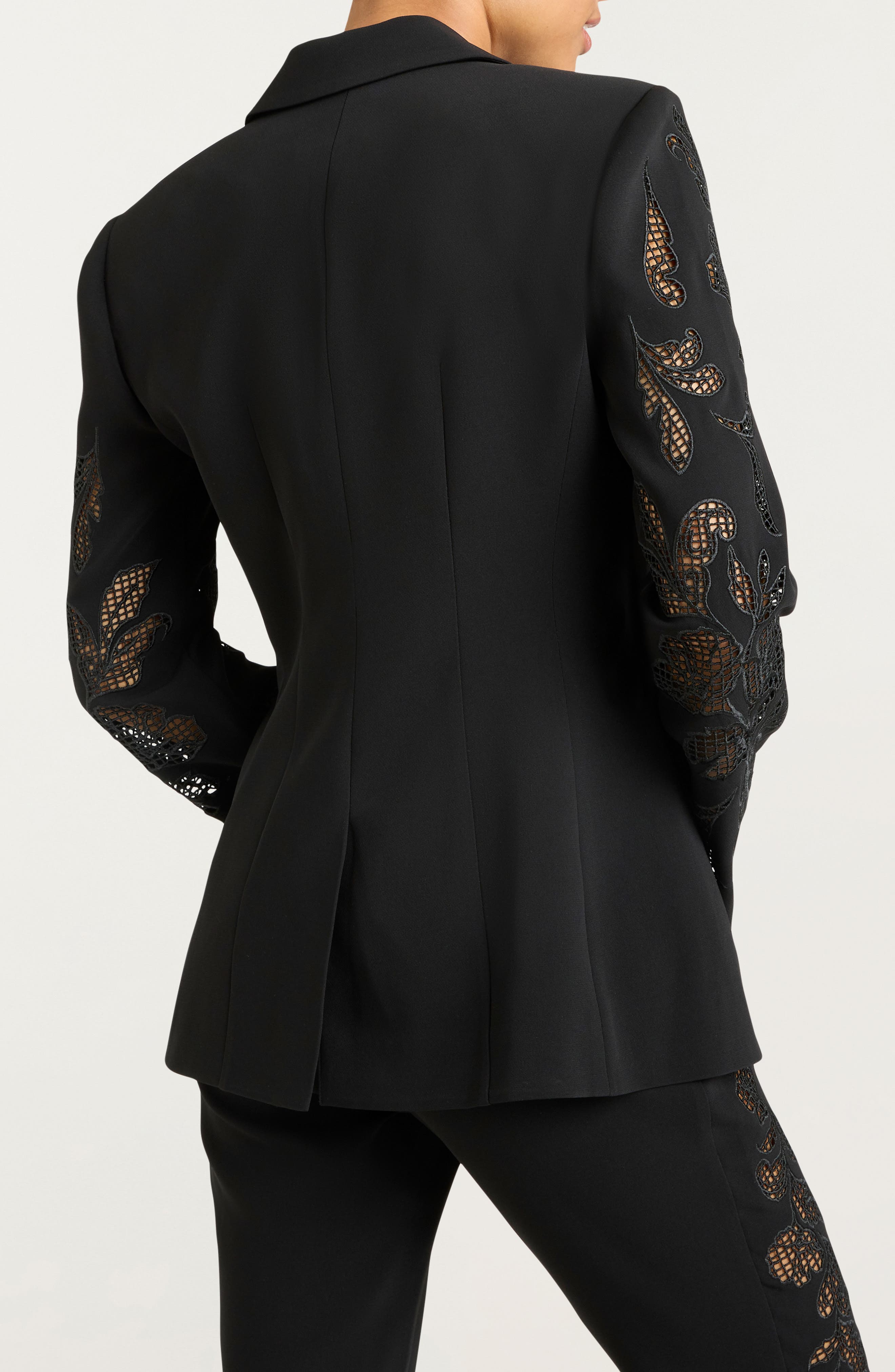 Cinq à Sept Cheyenne Floral Embroidered One-Button Blazer | Nordstromrack