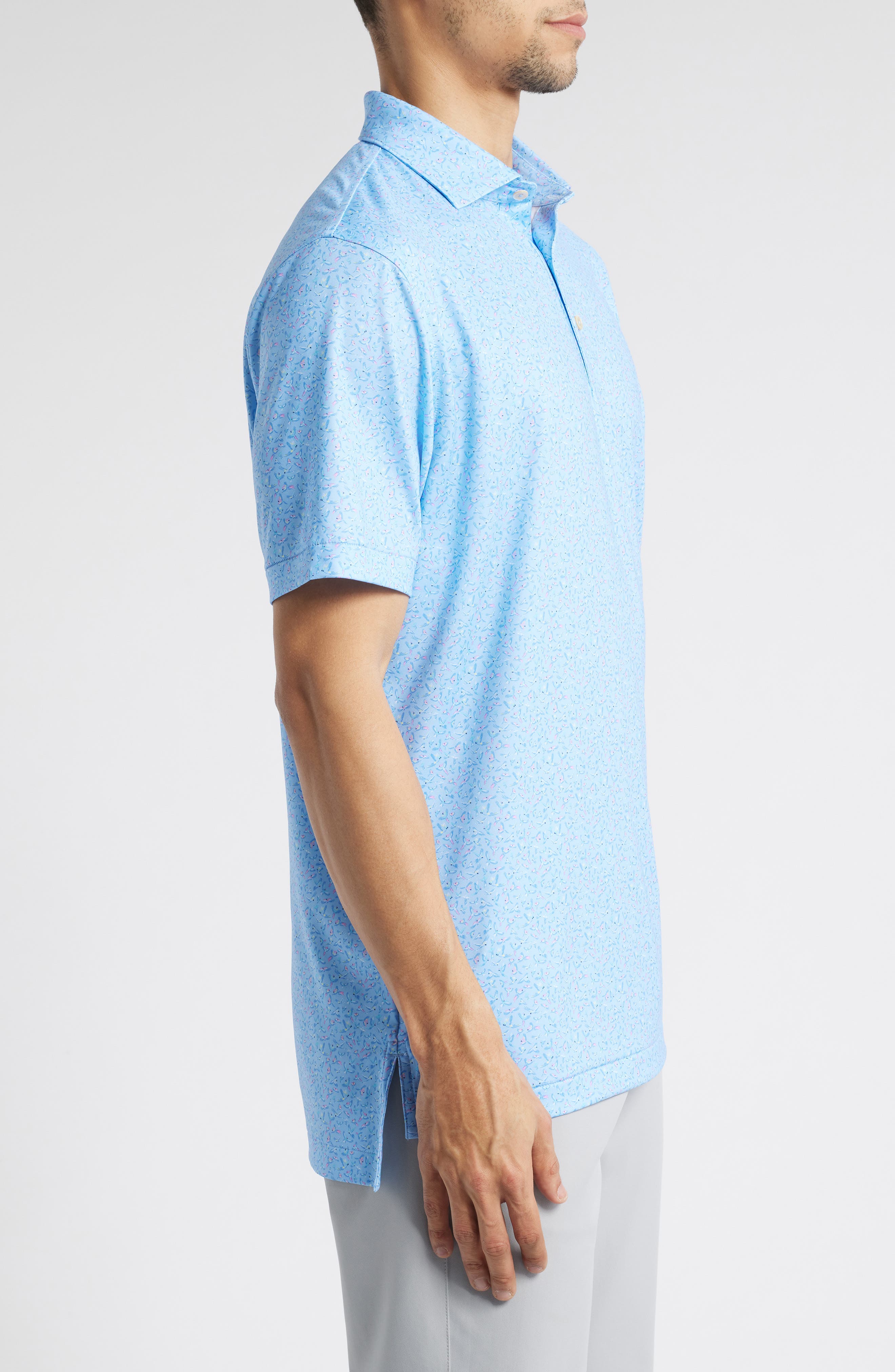 Peter Millar Macaw Stripe Performance Jersey Polo | Nordstromrack