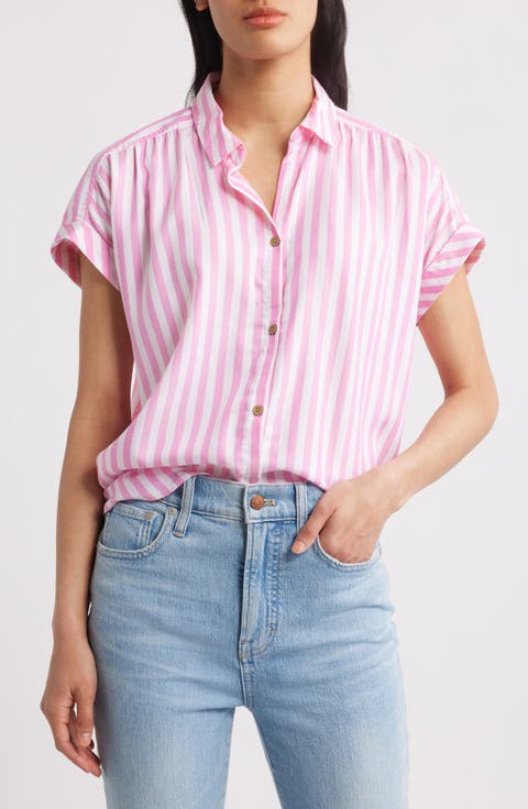 Women's Pink Button Up Tops | Nordstrom