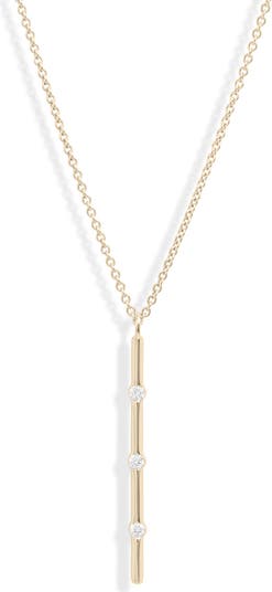 Bony Levy Ofira Vertical Diamond Bar Pendant Necklace | Nordstrom