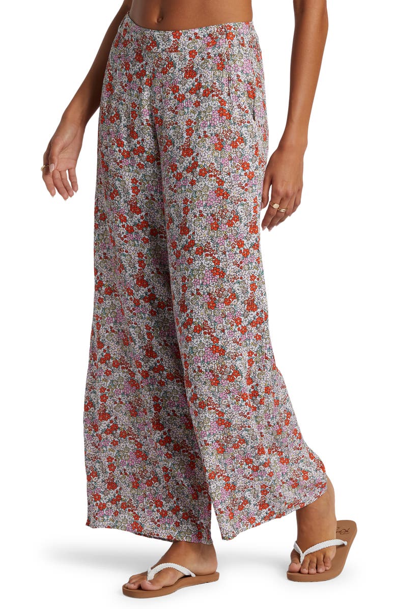 Roxy Midnight Avenue Floral Wide Leg Pants | Nordstromrack