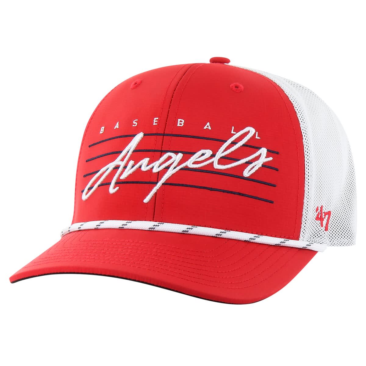 '47 Men's '47 Red Los Angeles Angels Downburst Trucker Adjustable Hat ...