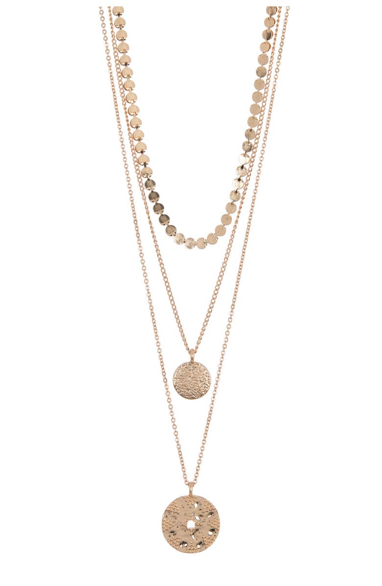 Melrose and Market Triple Layer Coin Pendant Necklace | Nordstromrack