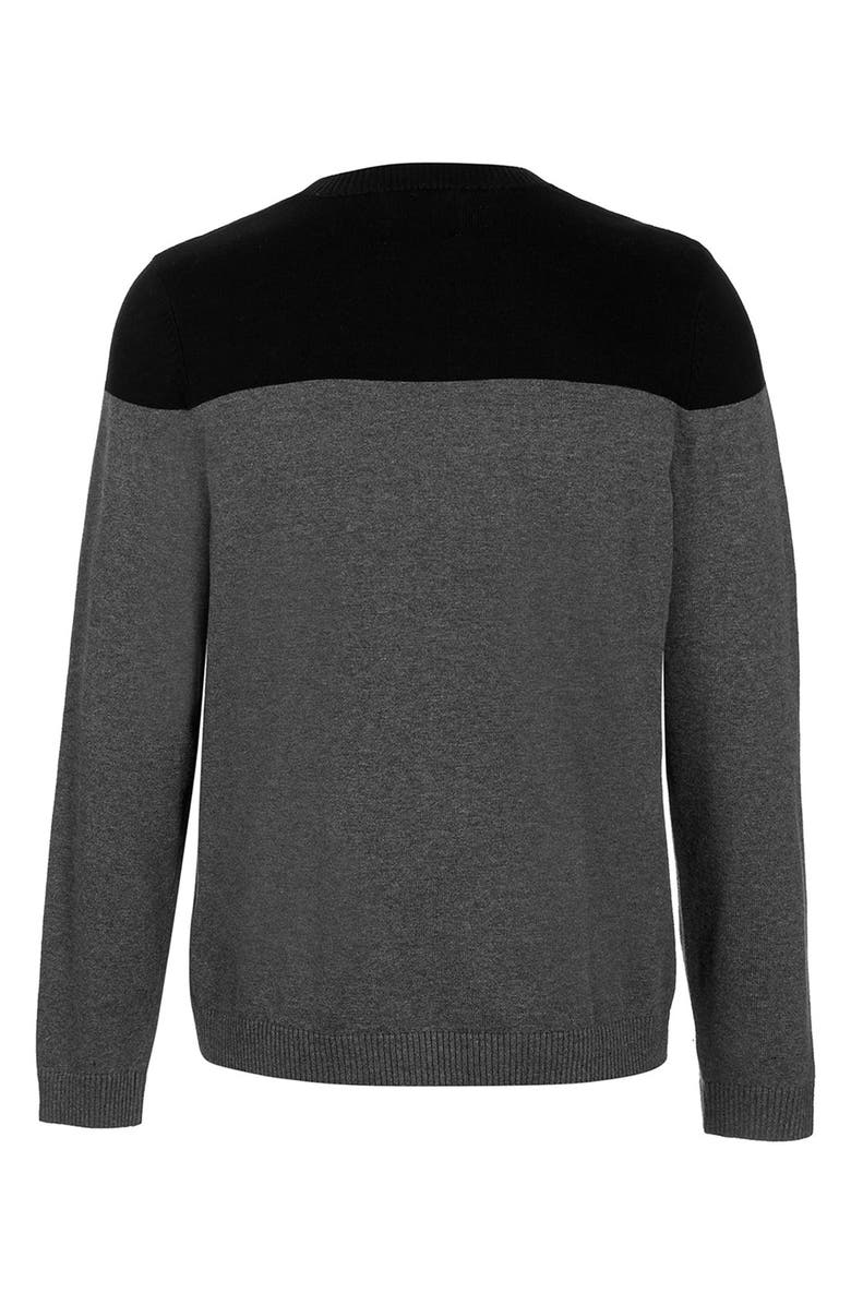 Topman Two-Tone Panel Crewneck Sweater | Nordstrom