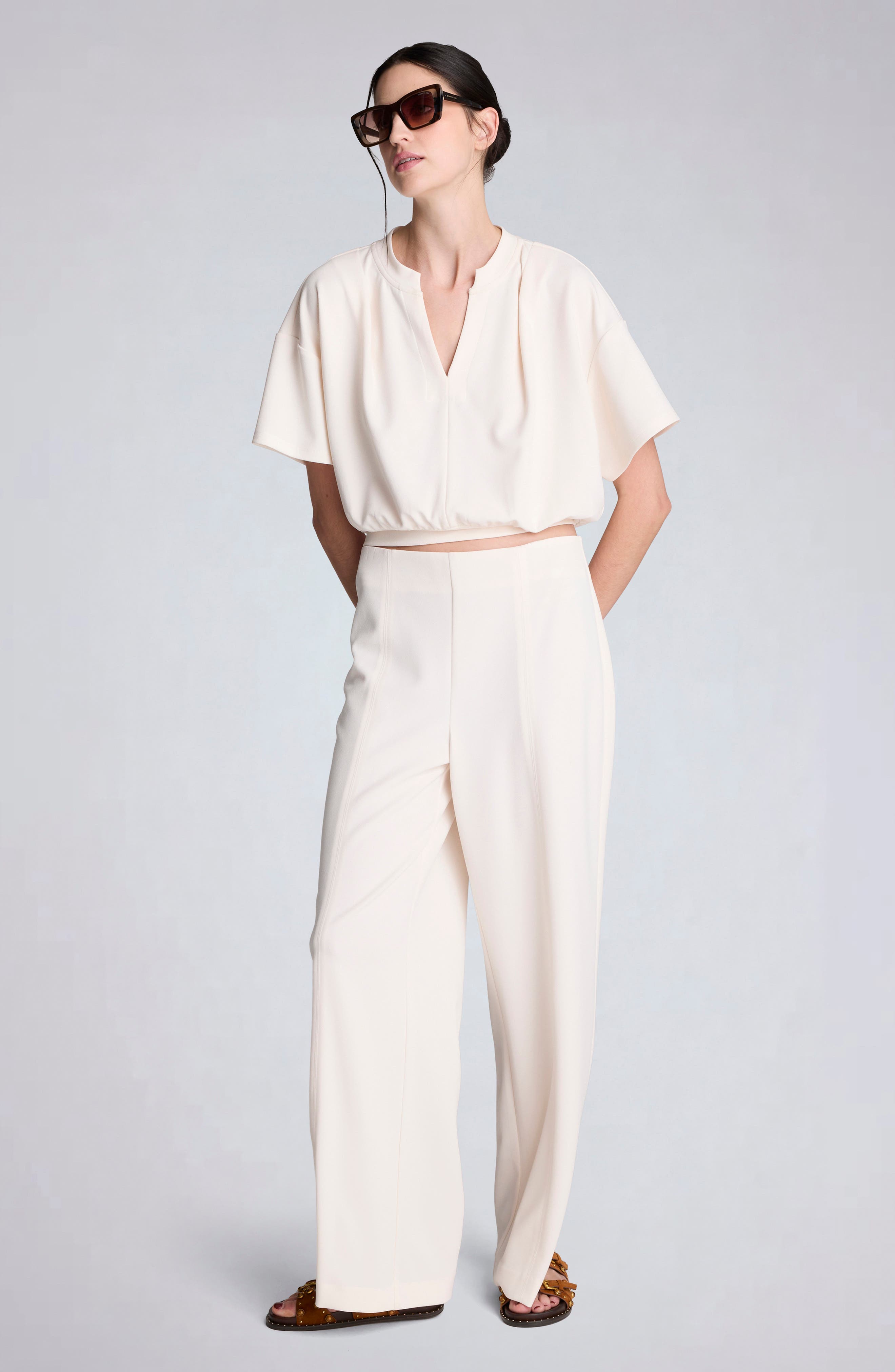 Kenneth Cole Hollywood High Waist Pull-On Wide Leg Pants | Nordstromrack