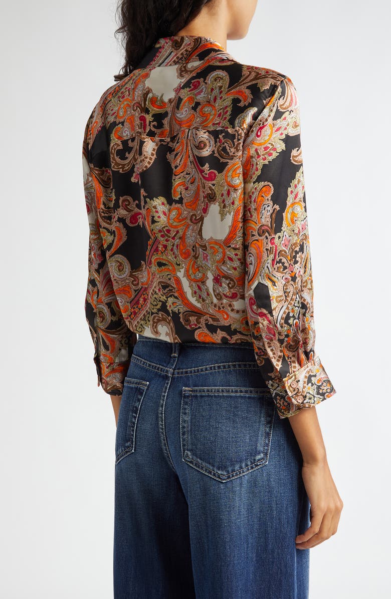 L'AGENCE Dani Print Silk Button-Up Shirt | Nordstromrack