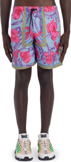 Versace Acid Bouquet Floral Swim Trunks | Nordstrom