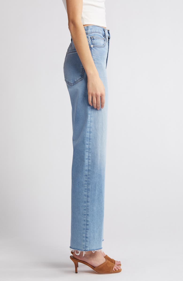 FRAME Le Jane Frayed High Waist Straight Leg Jeans | Nordstrom