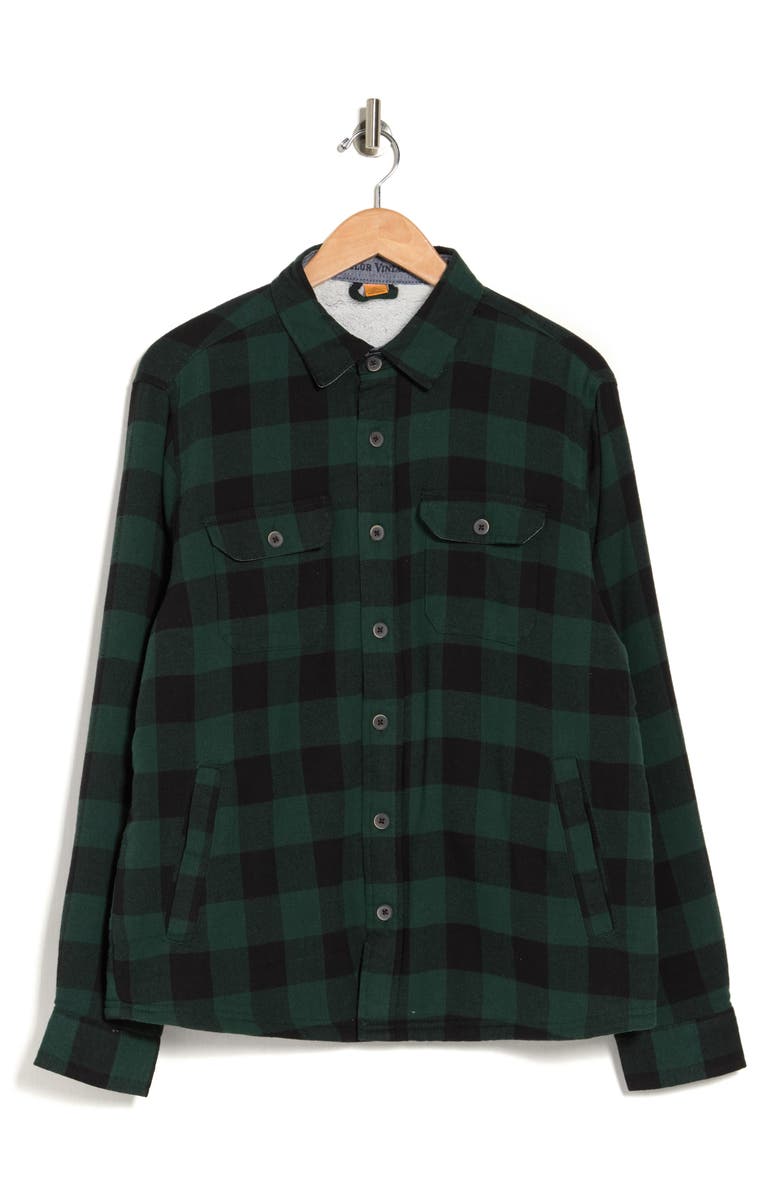 Tailor Vintage Faux Shearling Lined Flannel Shirt Jacket | Nordstromrack