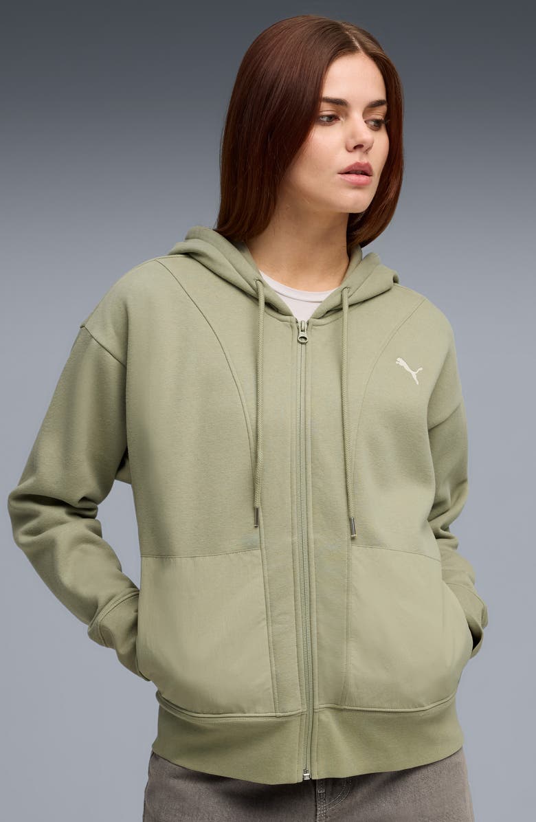 PUMA Relaxed Fit Full Zip Fleece Hoodie | Nordstromrack