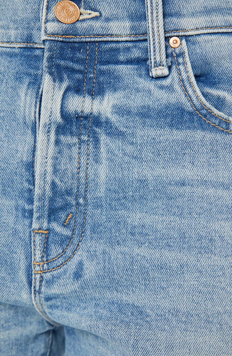 MOTHER The Scrapper High Waist Frayed Cuff Ankle Jeans | Nordstromrack