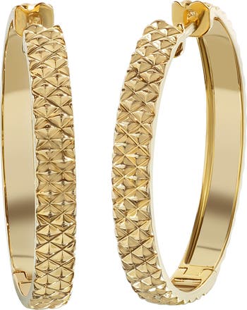 Bony Levy 14K Gold 22mm Diamond-Cut Hoop Earrings | Nordstromrack