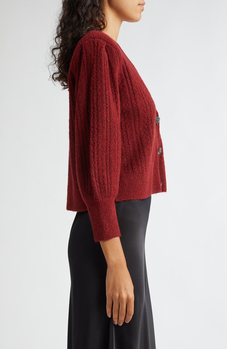 L'AGENCE Talullah Jeweled Button Cardigan | Nordstromrack