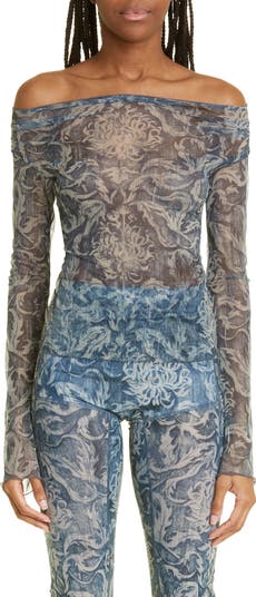 Knwls Clavicle Thin Mesh Top | Nordstrom