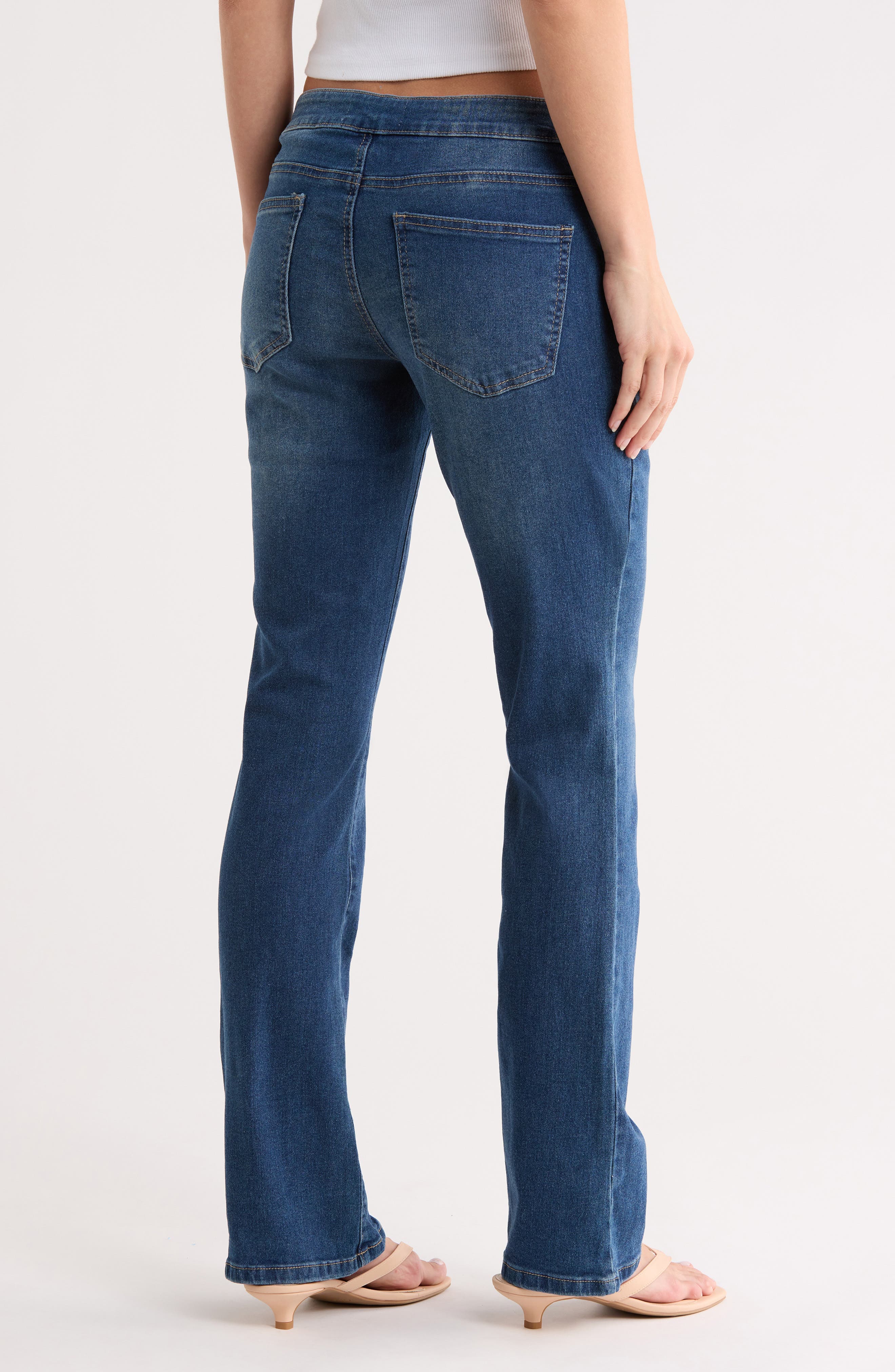 Madden Girl Grommet Belted Bootcut Jeans | Nordstromrack