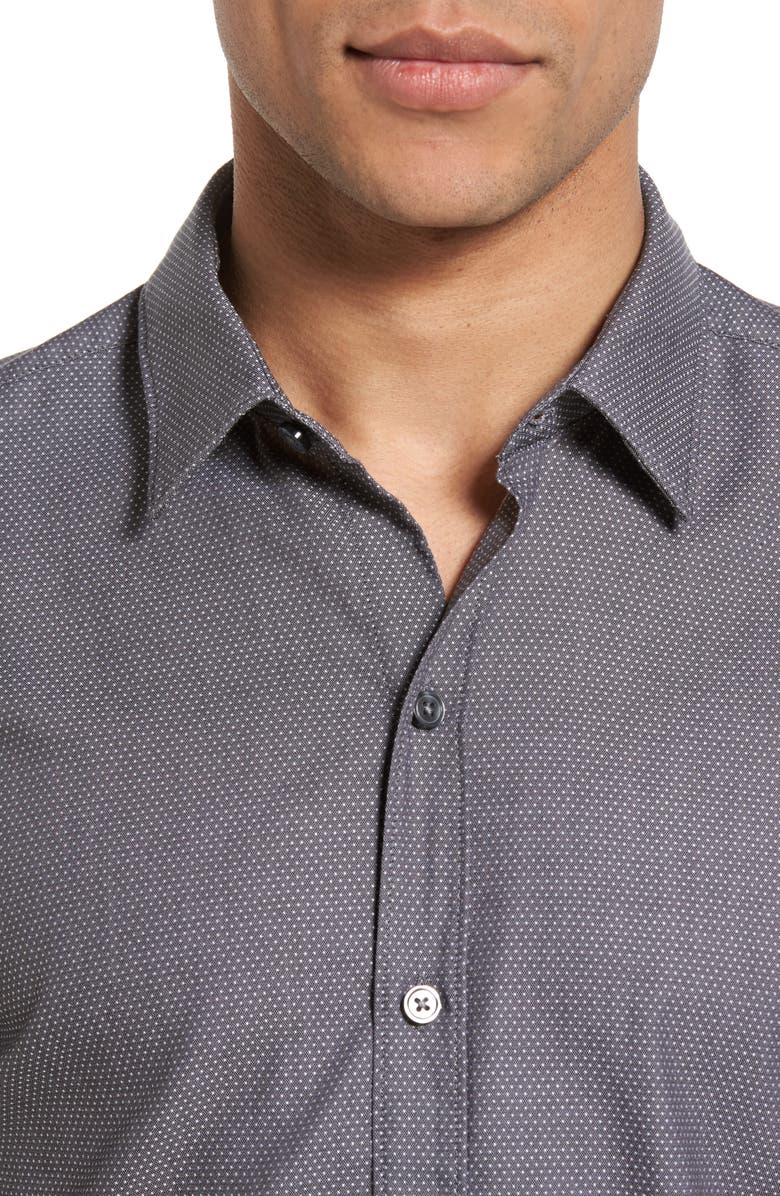 BOSS Robbie Sharp Fit Micro Dot Sport Shirt | Nordstrom
