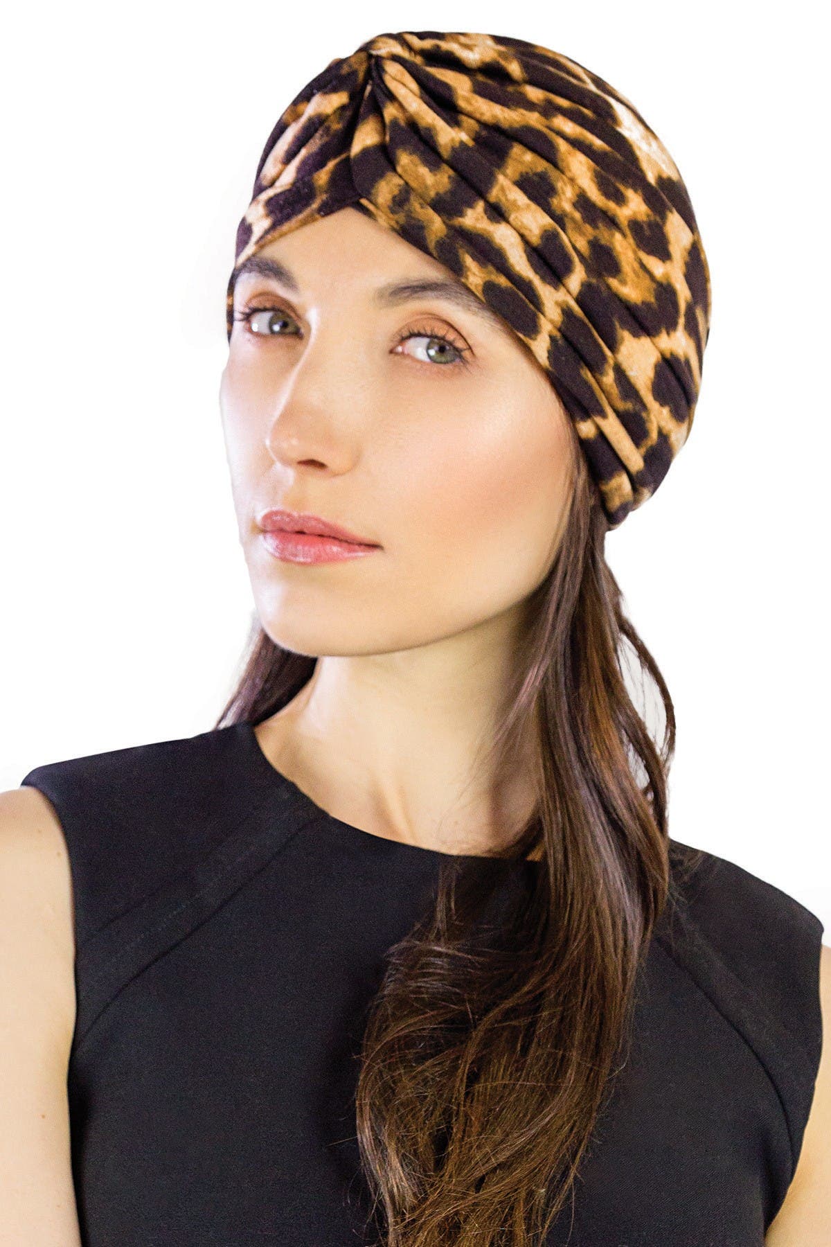 JUST JAMIE Leopard Print Turban | Nordstromrack