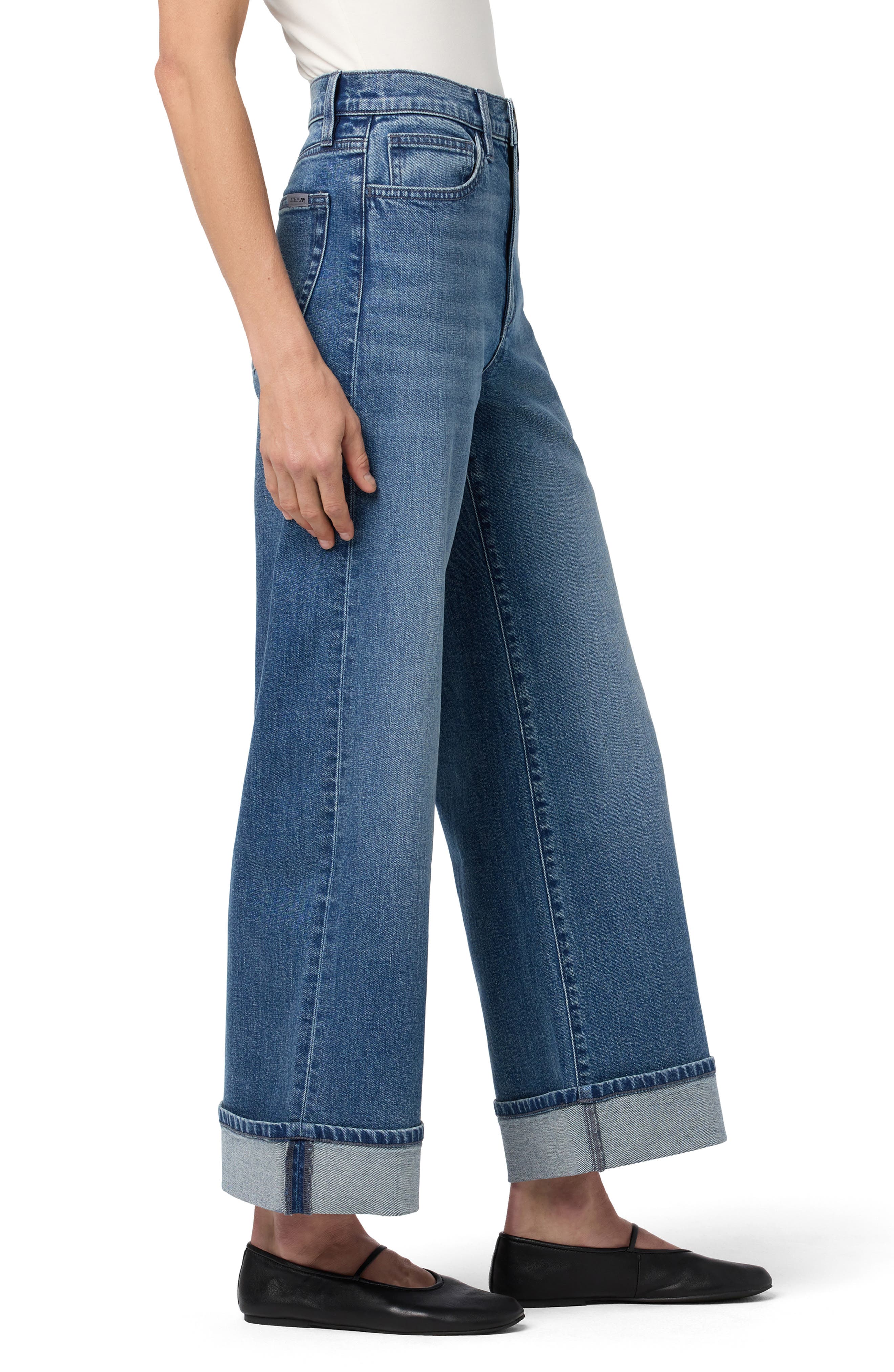 Joe's Cuffed Ankle Wide Leg Jeans (Women) | Nordstromrack