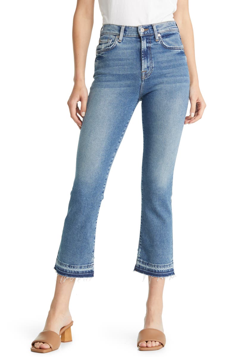 7 For All Mankind High Waist Released Hem Slim Kick Flare Jeans ...