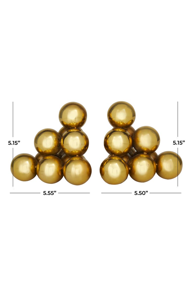 VIVIAN LUNE HOME Gold Stainless Steel Stacked Orb Bookends | Nordstromrack