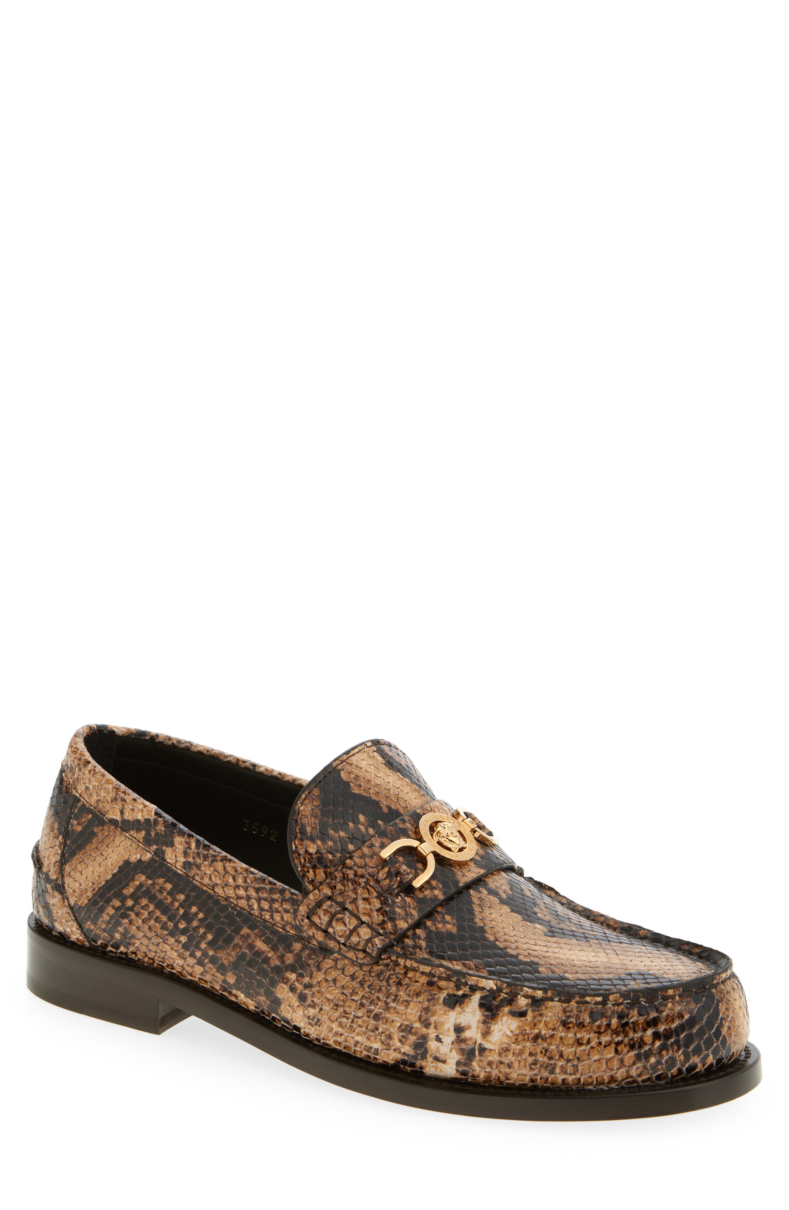 Versace Medusa '95 Python Print Loafer (Men) | Nordstrom