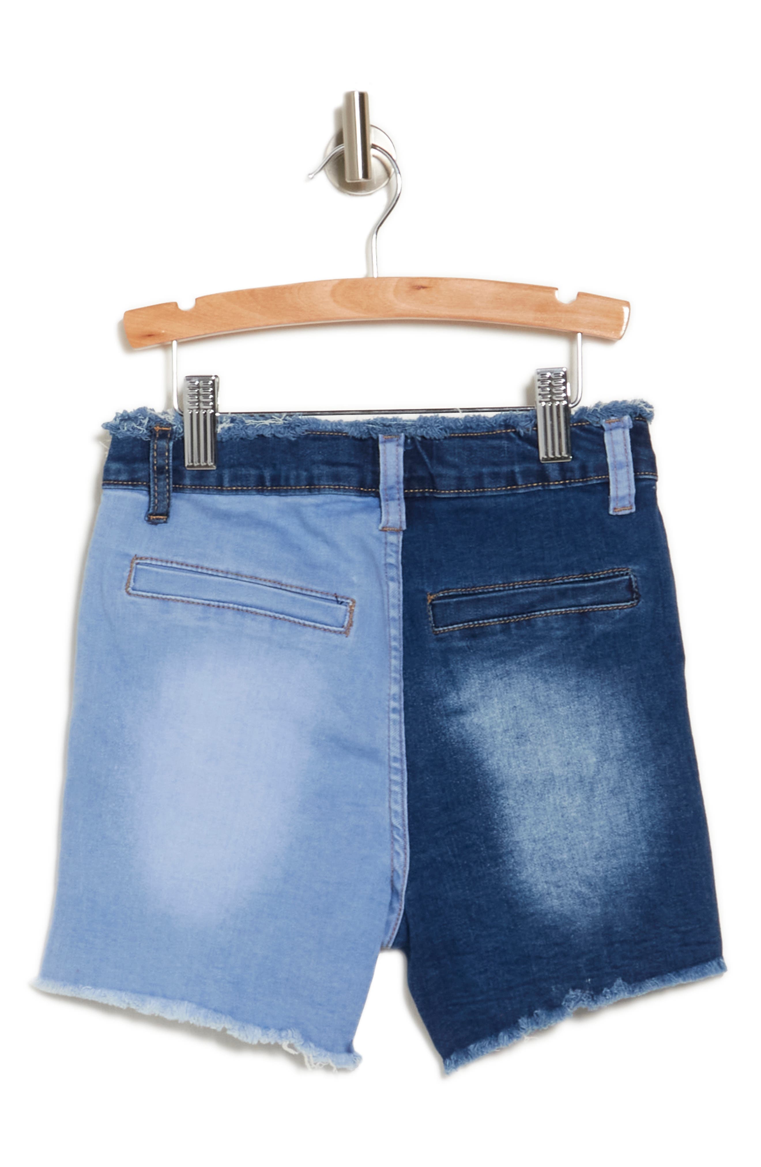 Joe's Kids' Hailey Two-Tone Frayed Denim Shorts | Nordstrom
