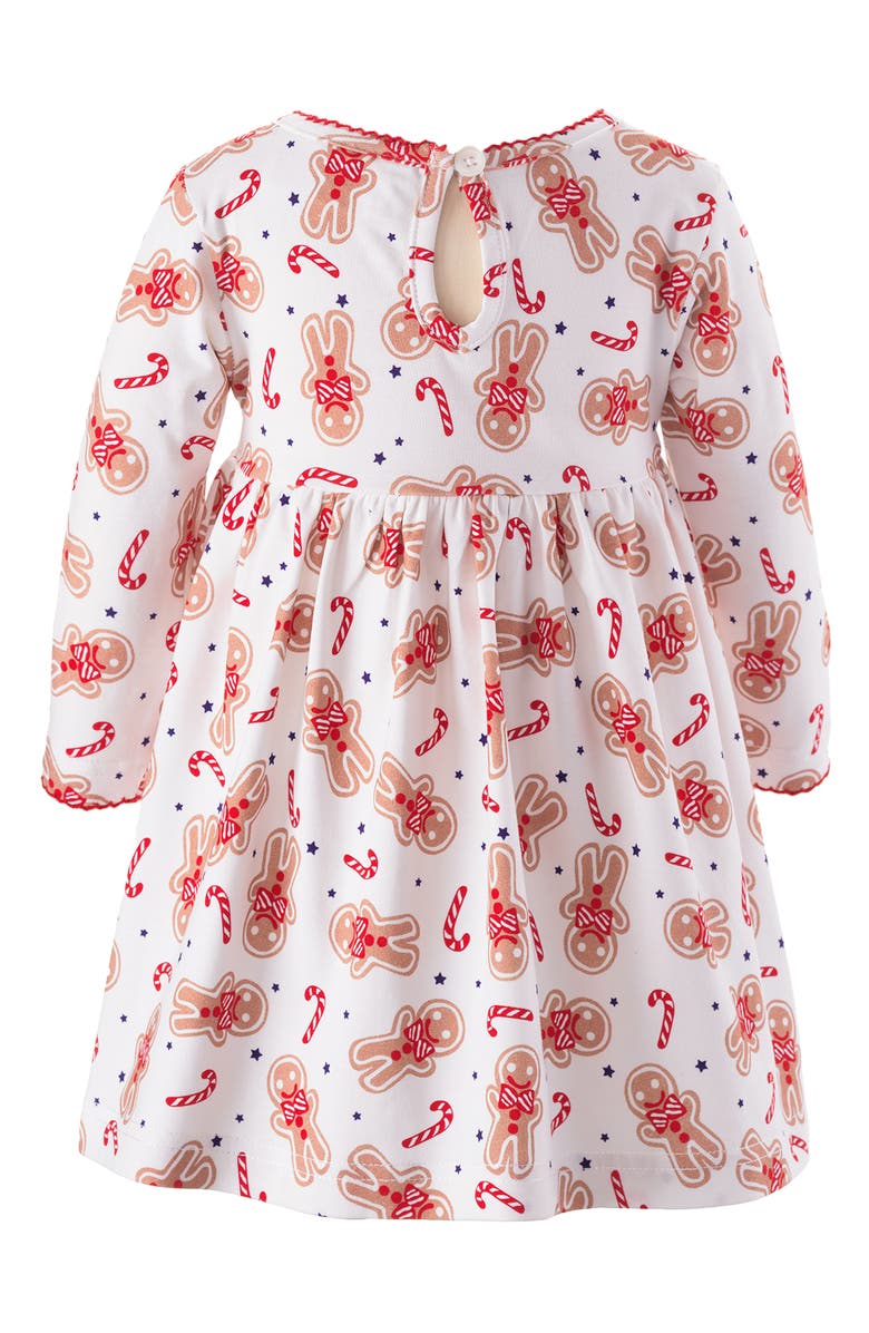 Rachel Riley Holiday Gingerbread Long Sleeve Cotton Knit Dress | Nordstrom