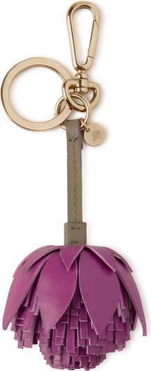 Mulberry Pom Pom Flower Keyring | Nordstrom