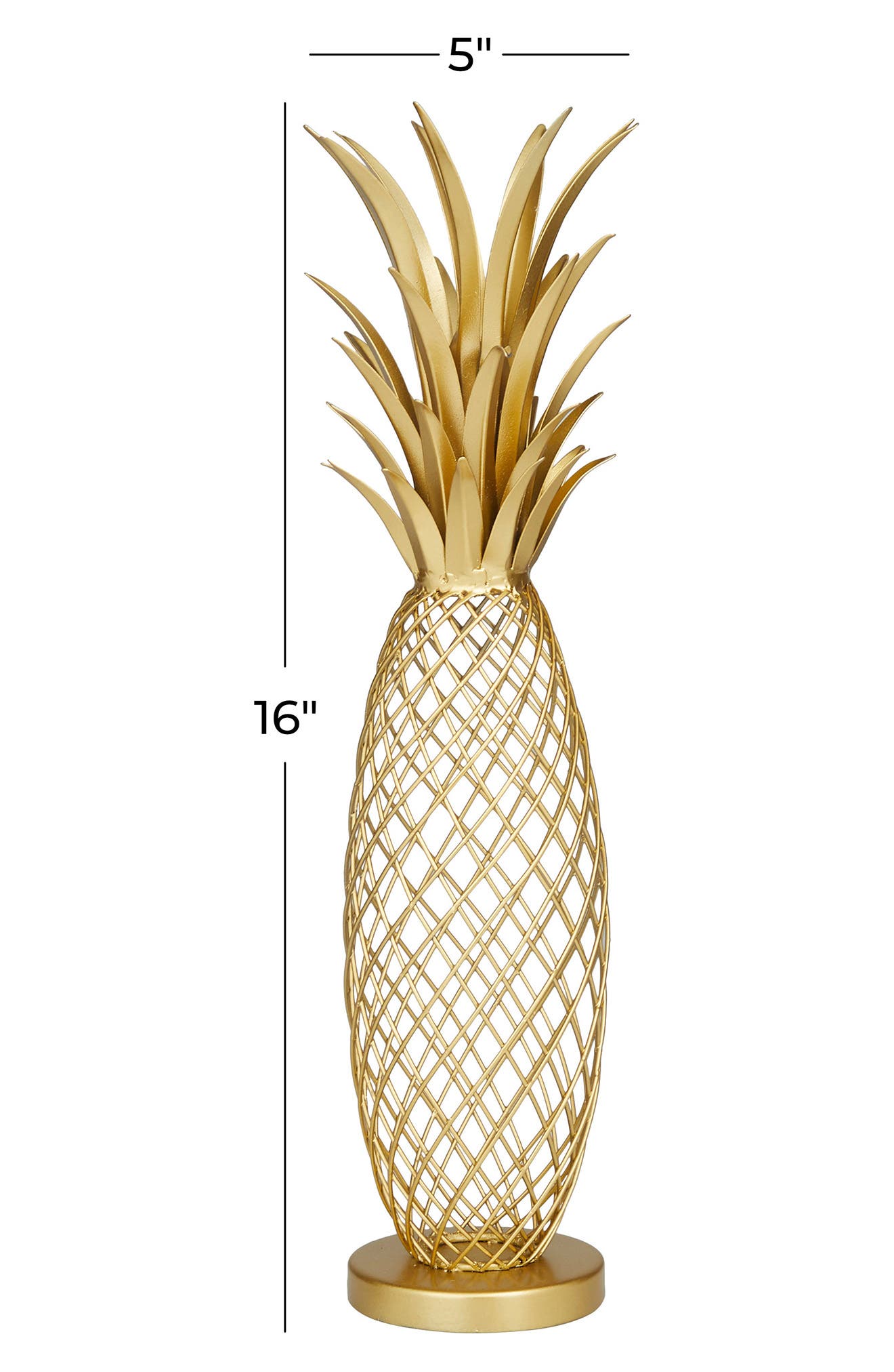 VIVIAN LUNE HOME Goldtone Metal Pineapple Fruit Sculpture | Nordstromrack