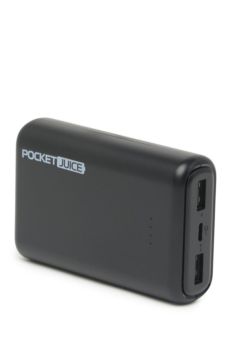 Black 10,000 mAh Slim Pro Pocket Juice Portable Power Bank | Nordstromrack