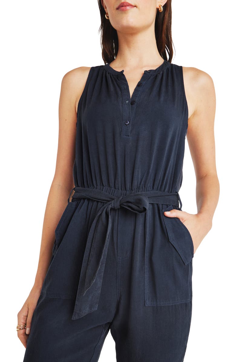 Splendid Colette Sleeveless Tie Waist Crop Jumpsuit | Nordstromrack