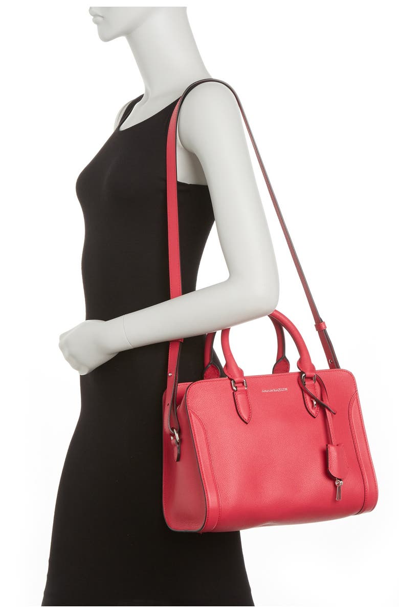 McQueen Small Padlock Leather Satchel | Nordstromrack