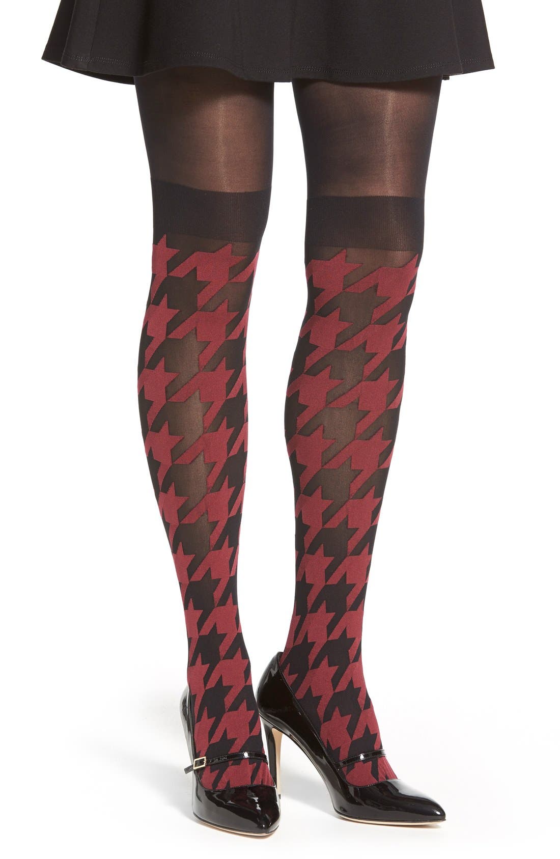 Pretty Polly 'Dogtooth Secret' Faux Over the Knee Tights | Nordstrom