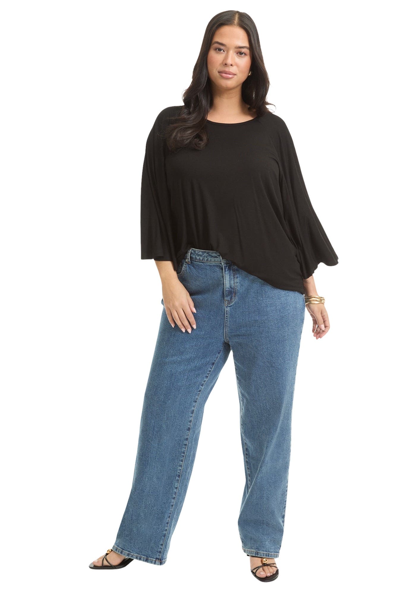 June + Vie June Fit High-Rise Straight-Leg Stretch Jeans | Nordstrom