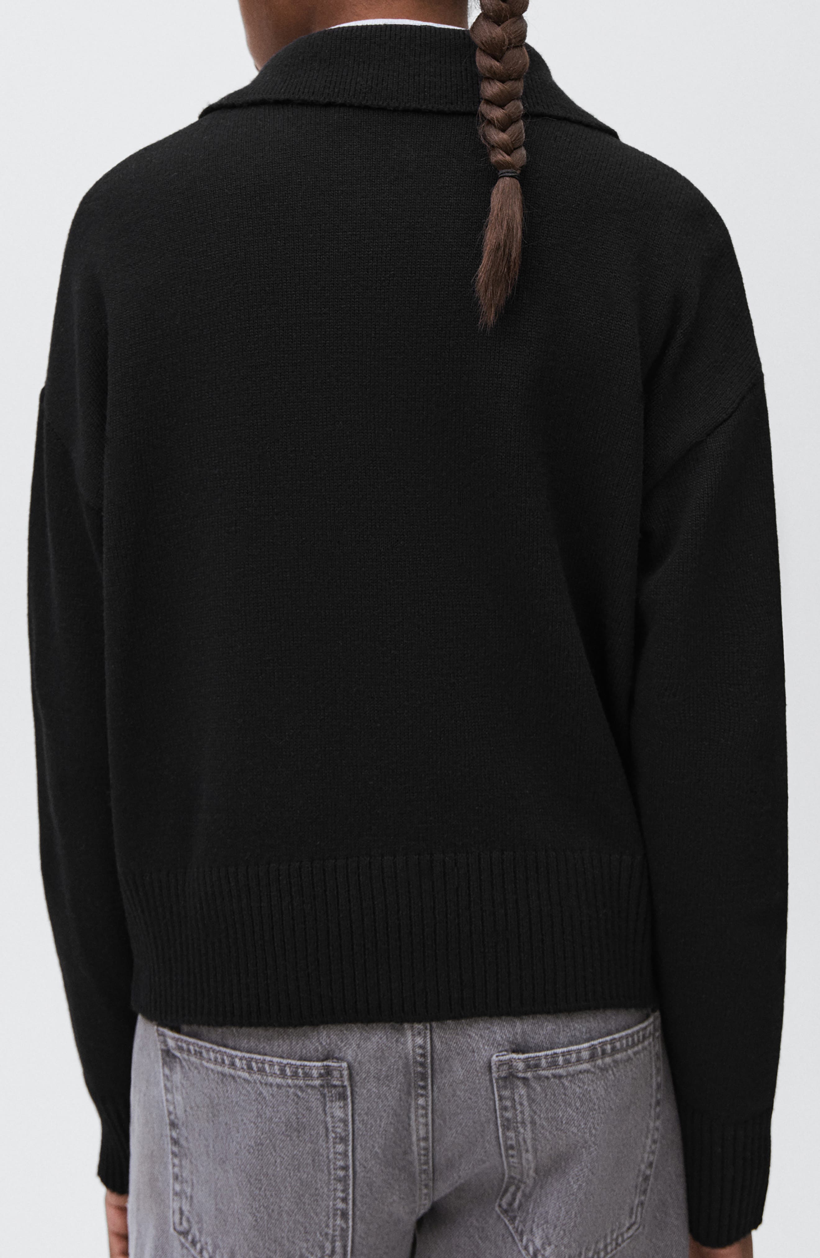 MANGO TEEN Johnny Collar Sweater | Nordstrom