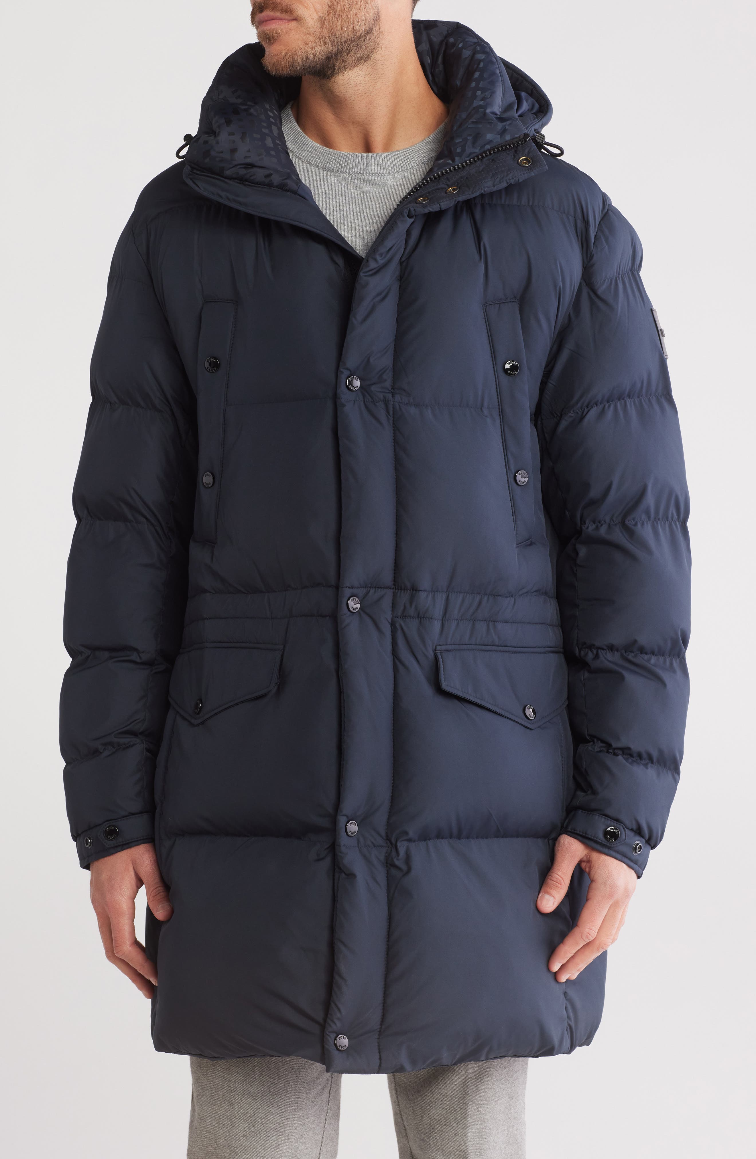 BOSS Condolo Longline Hooded Puffer Jacket | Nordstromrack