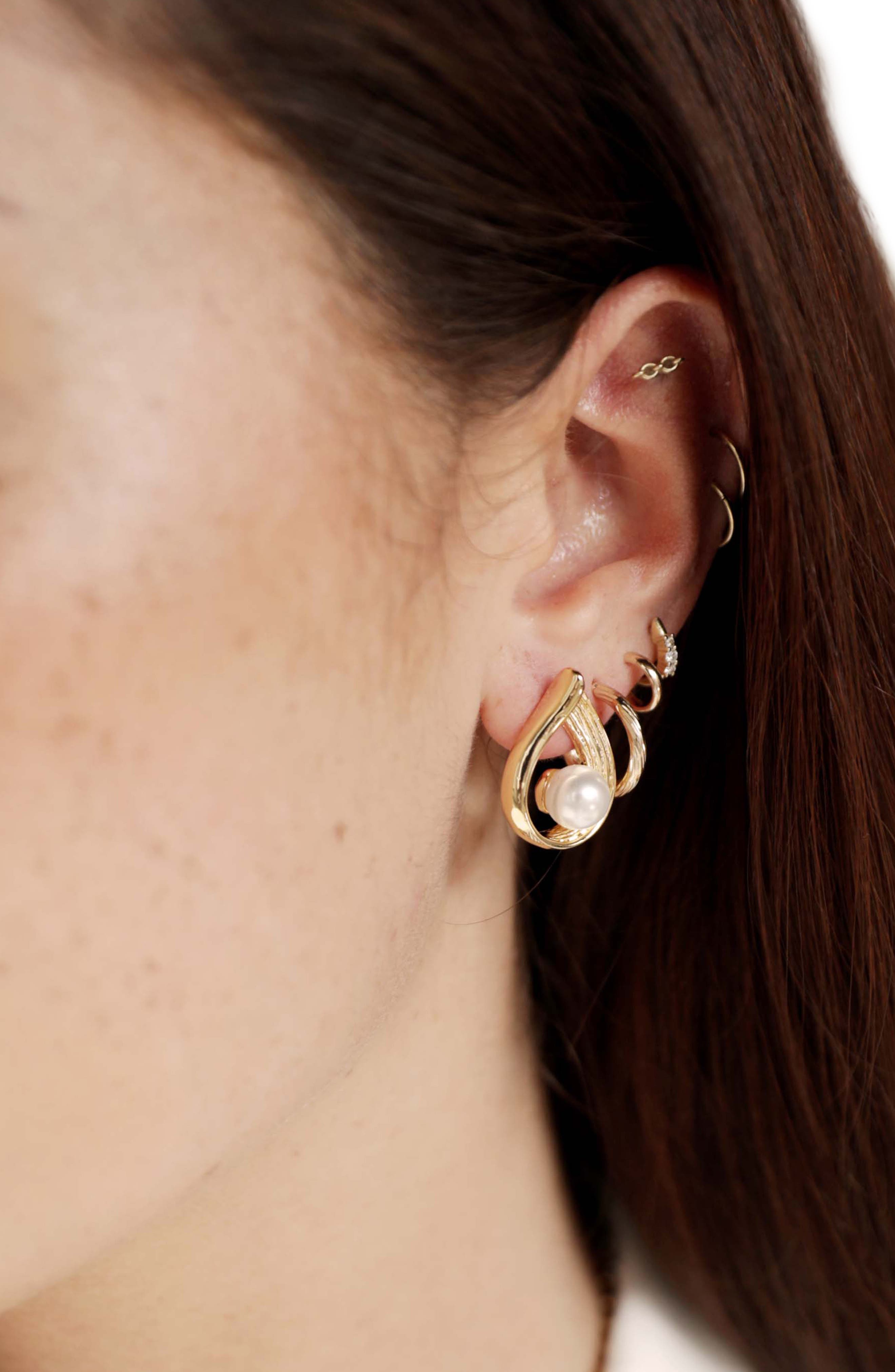 Ettika Imitation Pearl Teardrop Earrings | Nordstromrack
