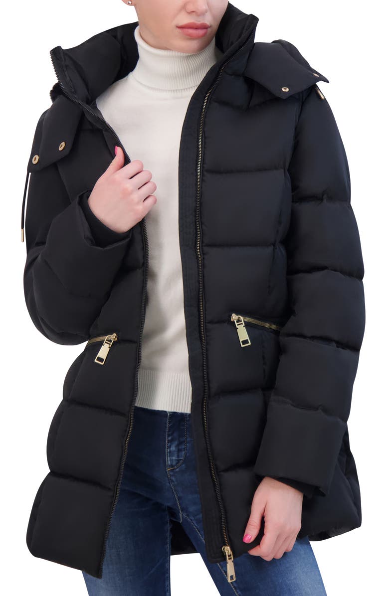 Rebecca Minkoff Faux Fur Lined Faux Down Fill Hooded Zip-Up Jacket ...