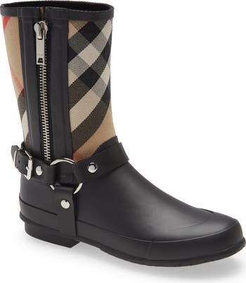 Burberry Zane Check Harness Rain Boot (Women) | Nordstrom