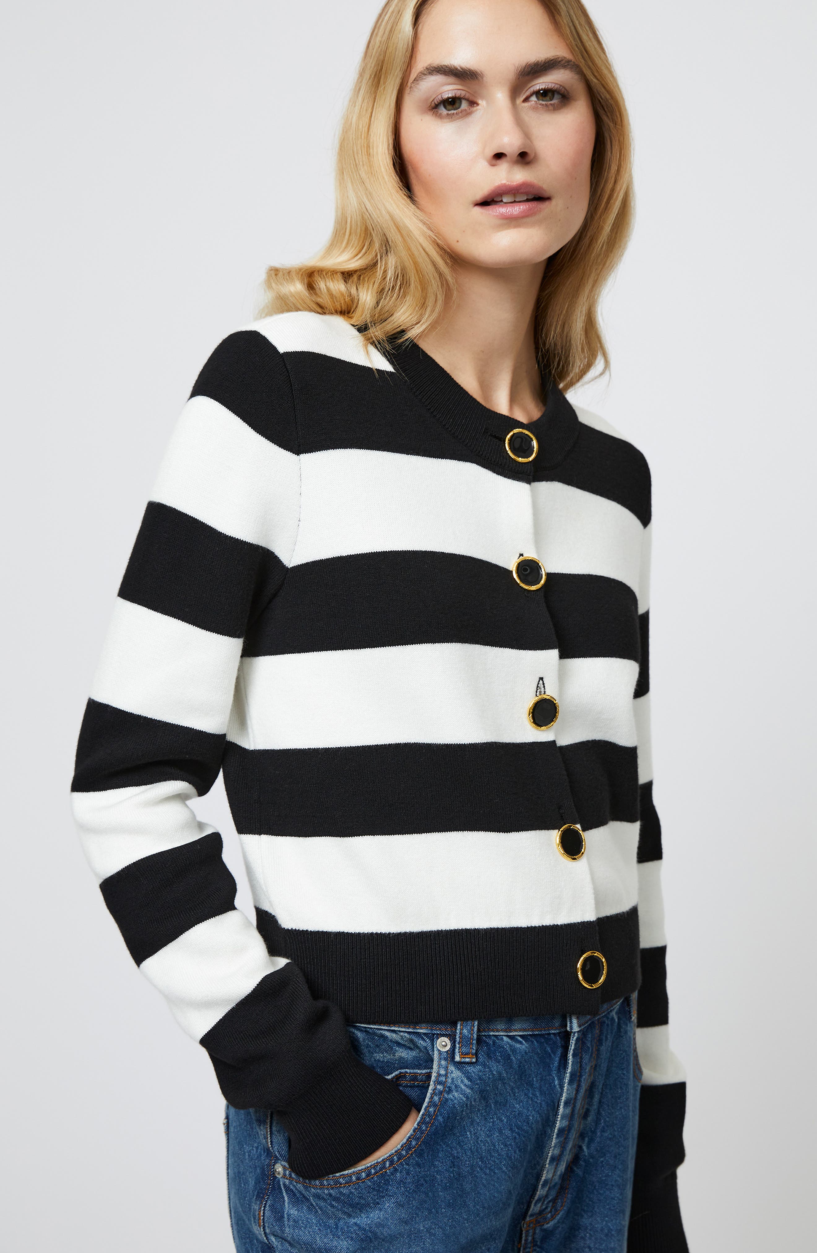 French Connection Nyrobi Stripe Cardigan | Nordstromrack