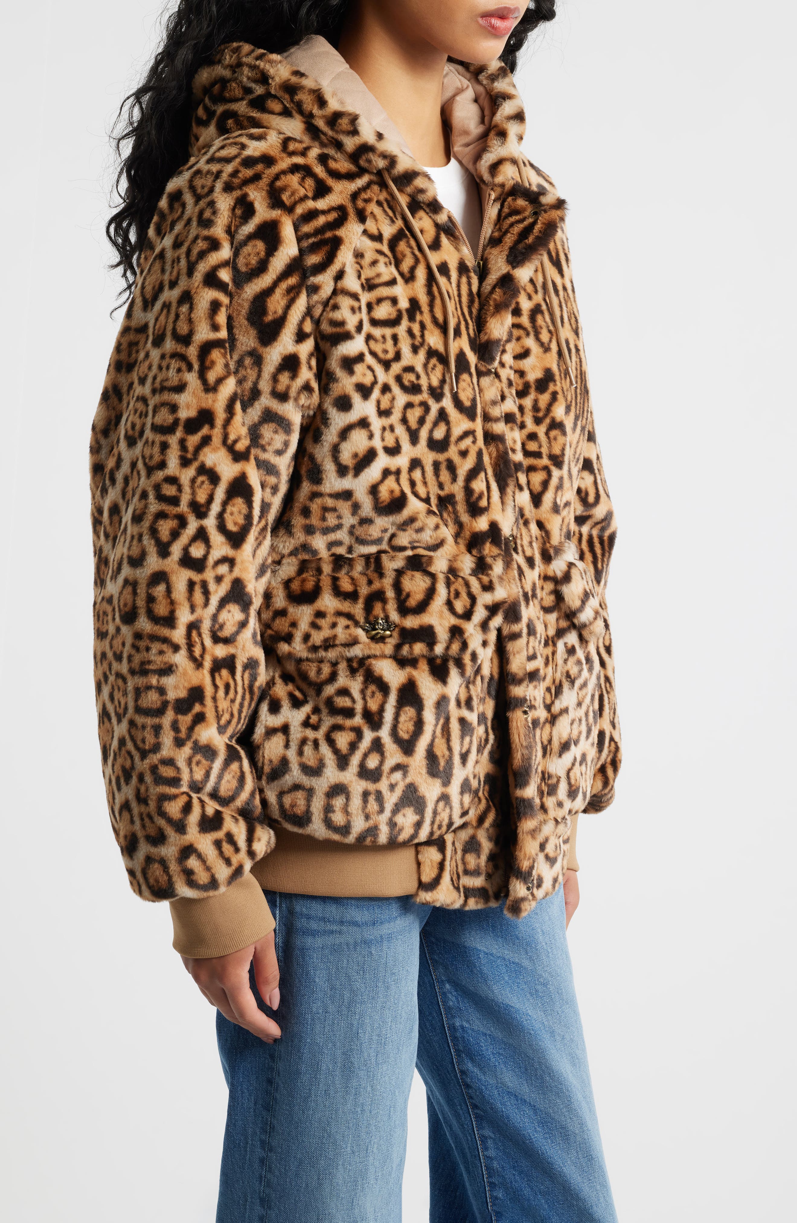 BOYS LIE He A Cheetah Manhunt Fleece Zip Hoodie | Nordstromrack