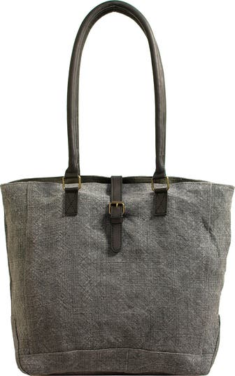 VINTAGE ADDICTION Charcoal Jute Tote Bag | Nordstromrack