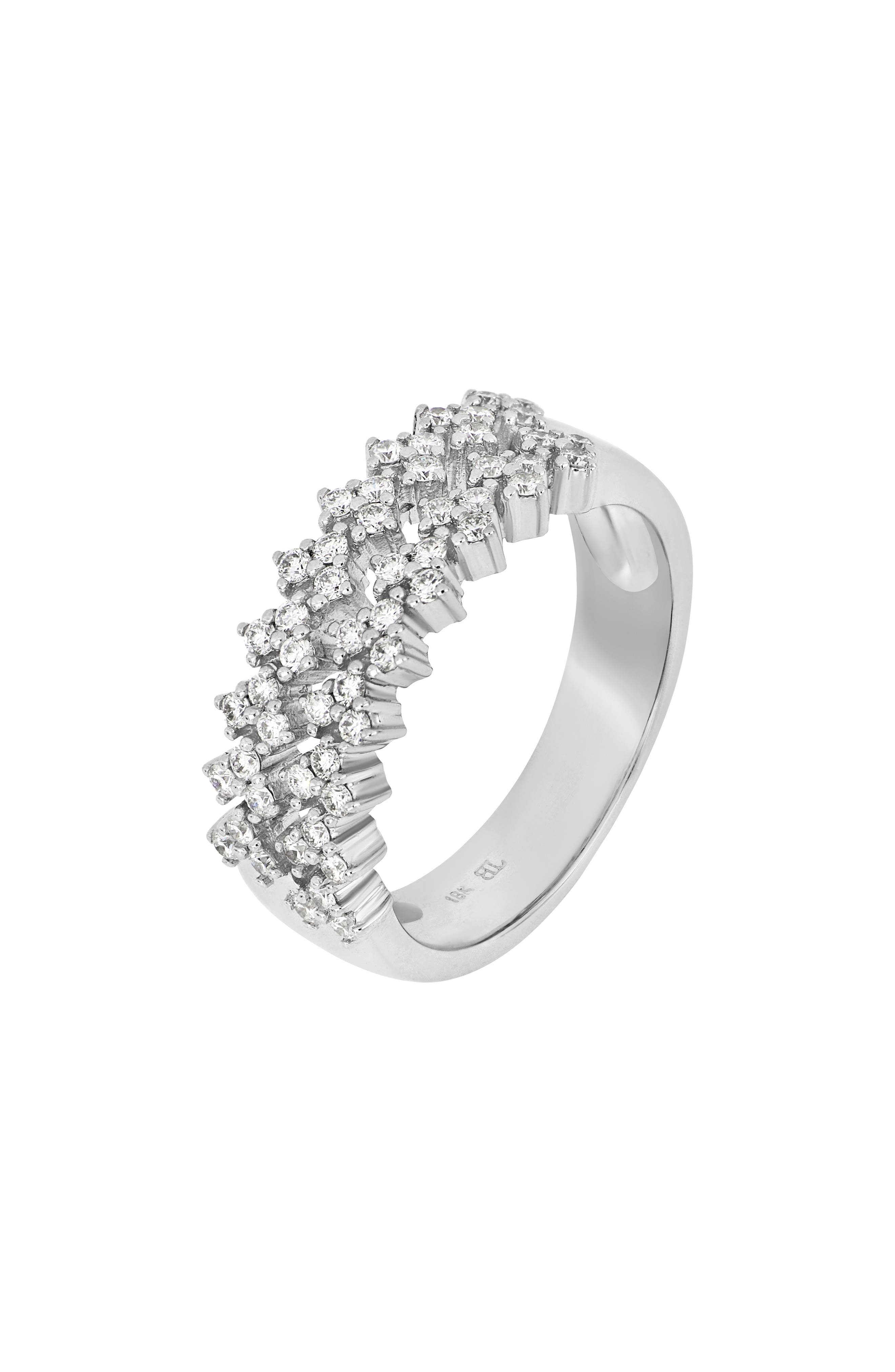 18K White Gold Diamond Band Ring (Nordstrom Exclusive) (Women ...